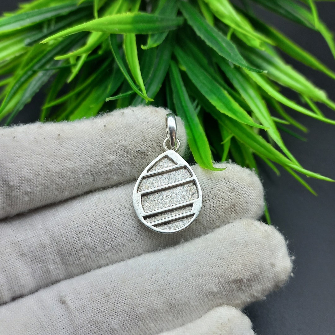 925 Sterling Silver Inlay Pear Pendant, New Design Pear Pendant ...