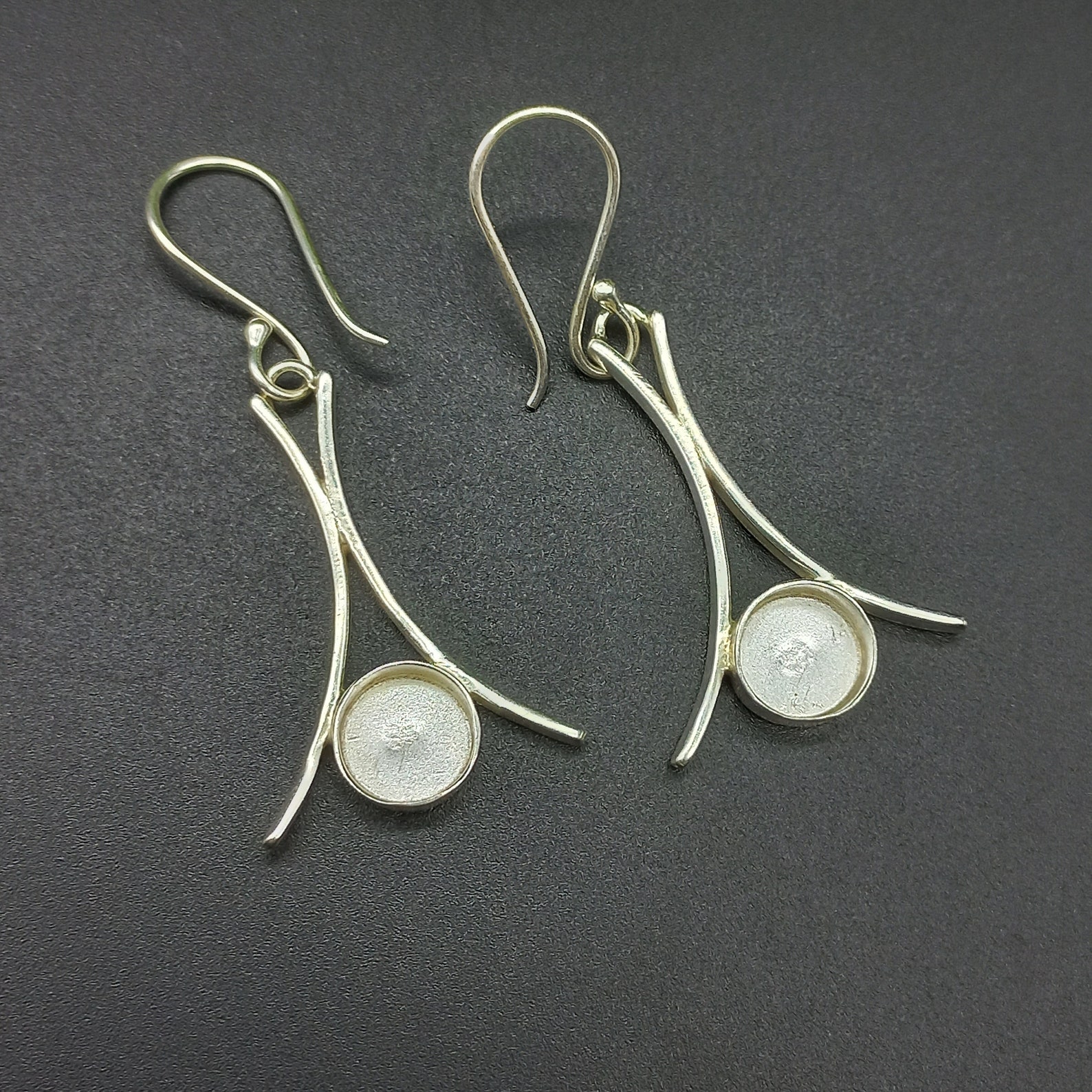 925 Sterling Silver Bezel Cup Earring Setting: 3x3 to 40x40 MM, DIY ...