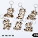 Cow Keychain SVG Cow Car Charm SVG Glowforge Keychain Files - Etsy