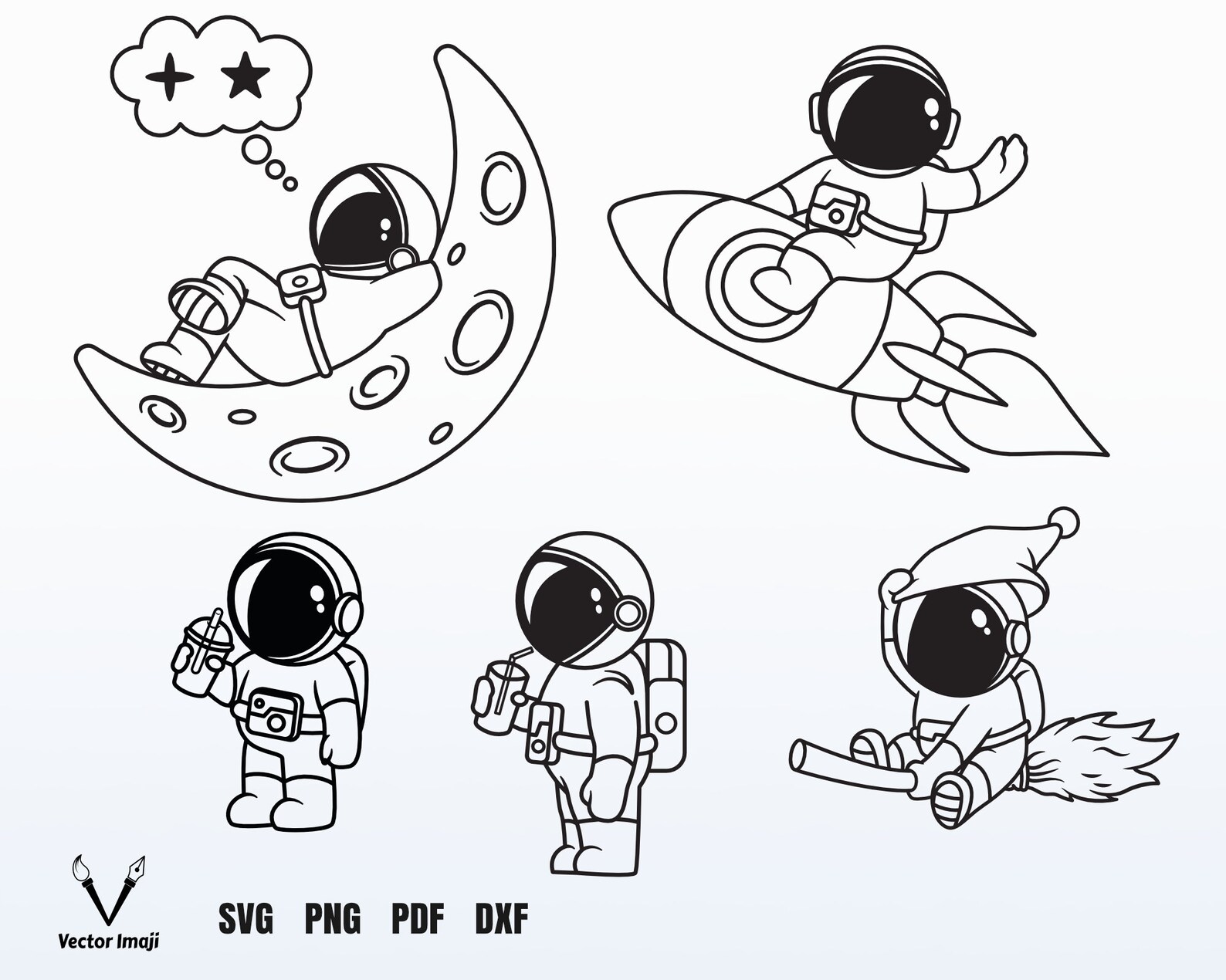 Cute Astronaut Svg Kid Astronaut Svg Space Svg Cosmonaut - Etsy