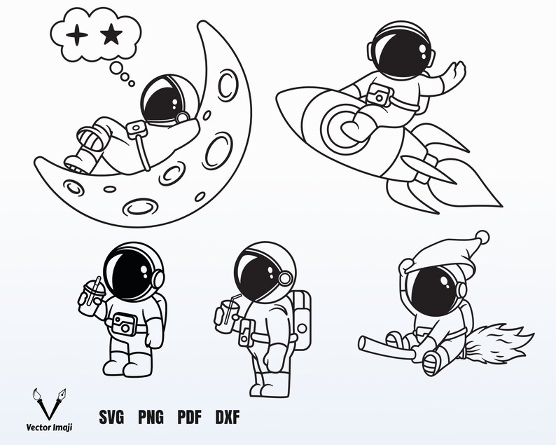 Cute Astronaut Svg Kid Astronaut Svg Space Svg Cosmonaut - Etsy