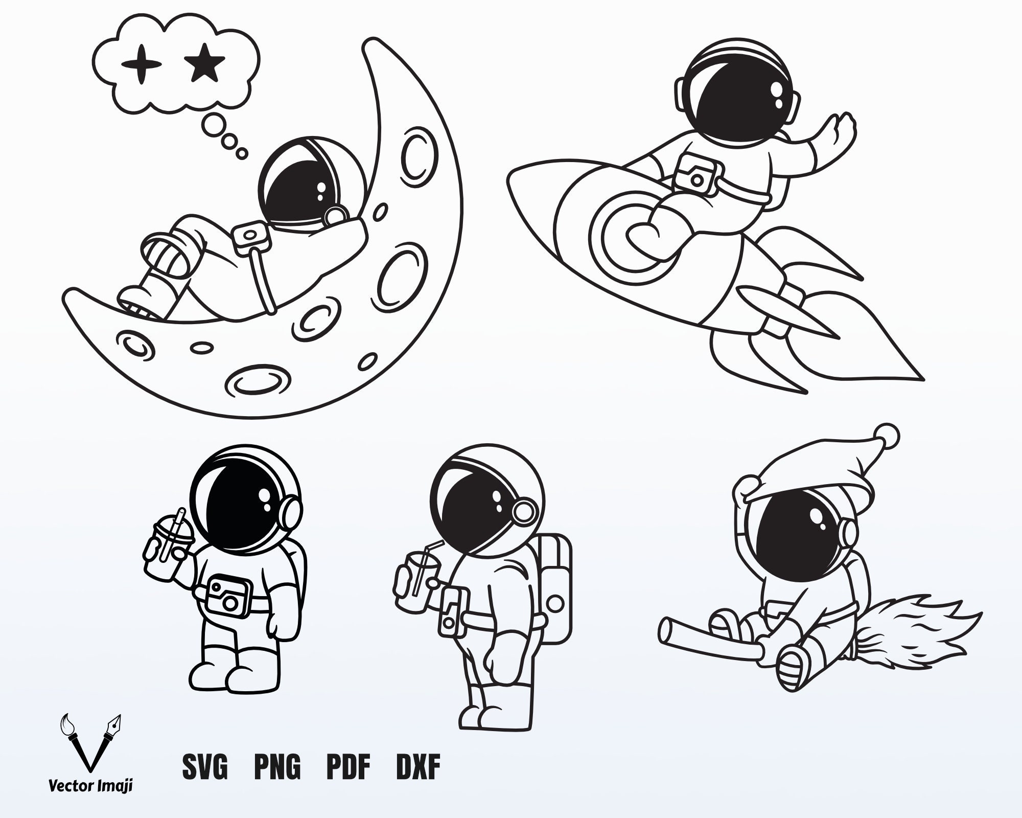 Cute Astronaut Svg Kid Astronaut Svg Space Svg Cosmonaut - Etsy