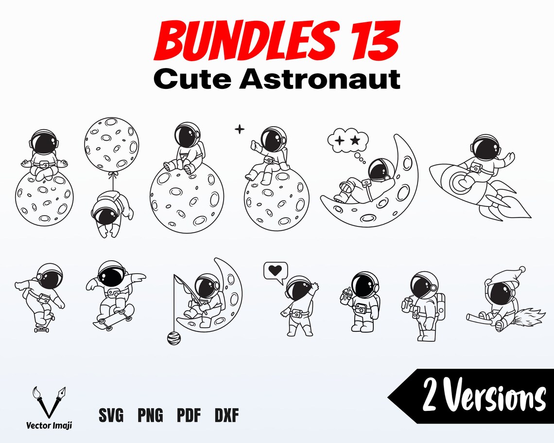 Cute Astronaut Svg Kid Astronaut Svg Space Svg Cosmonaut - Etsy