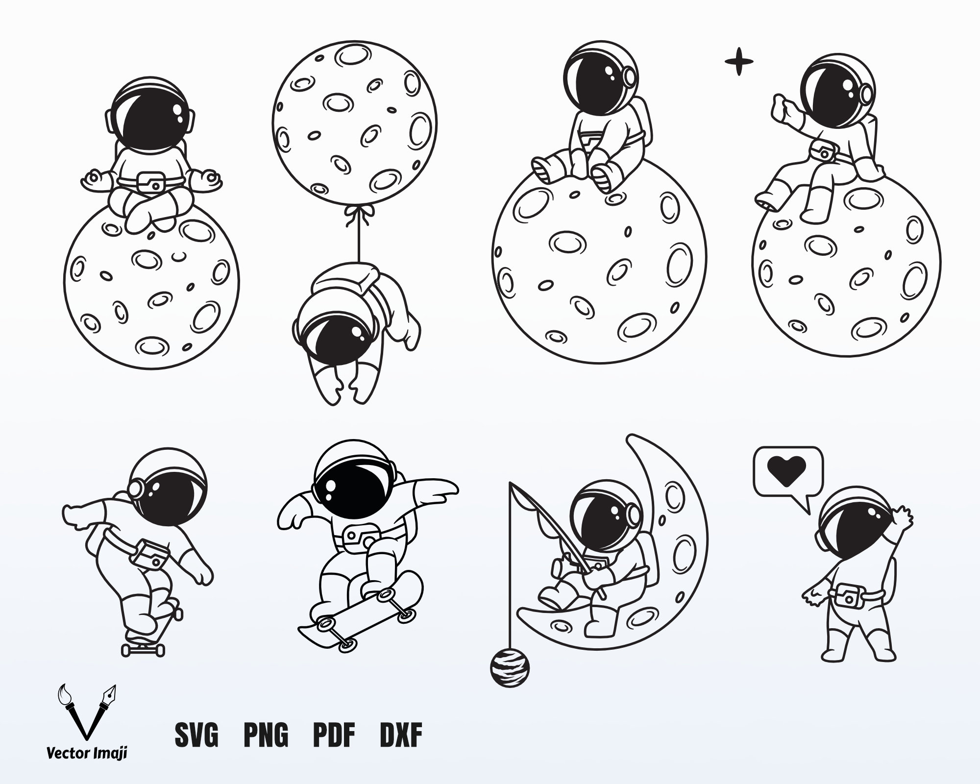 Cute Astronaut Svg, Kid Astronaut Svg, Space Svg, Cosmonaut Svg ...