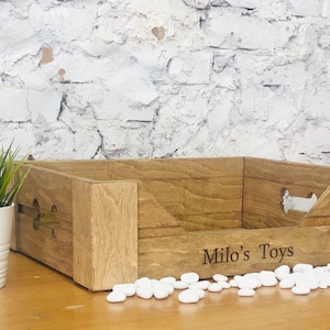 Dog Wooden Toy Box || Personalized Pet Toy Box || Pet Accessories ...