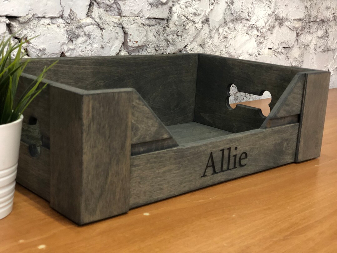 Personalized Dog Toy Crate, New Puppy Gift, Custom Toy Box, Engraved ...