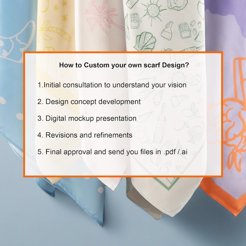 Scarf Design Service, Design Your Own Scarf, Custom Bandana, Digital ...