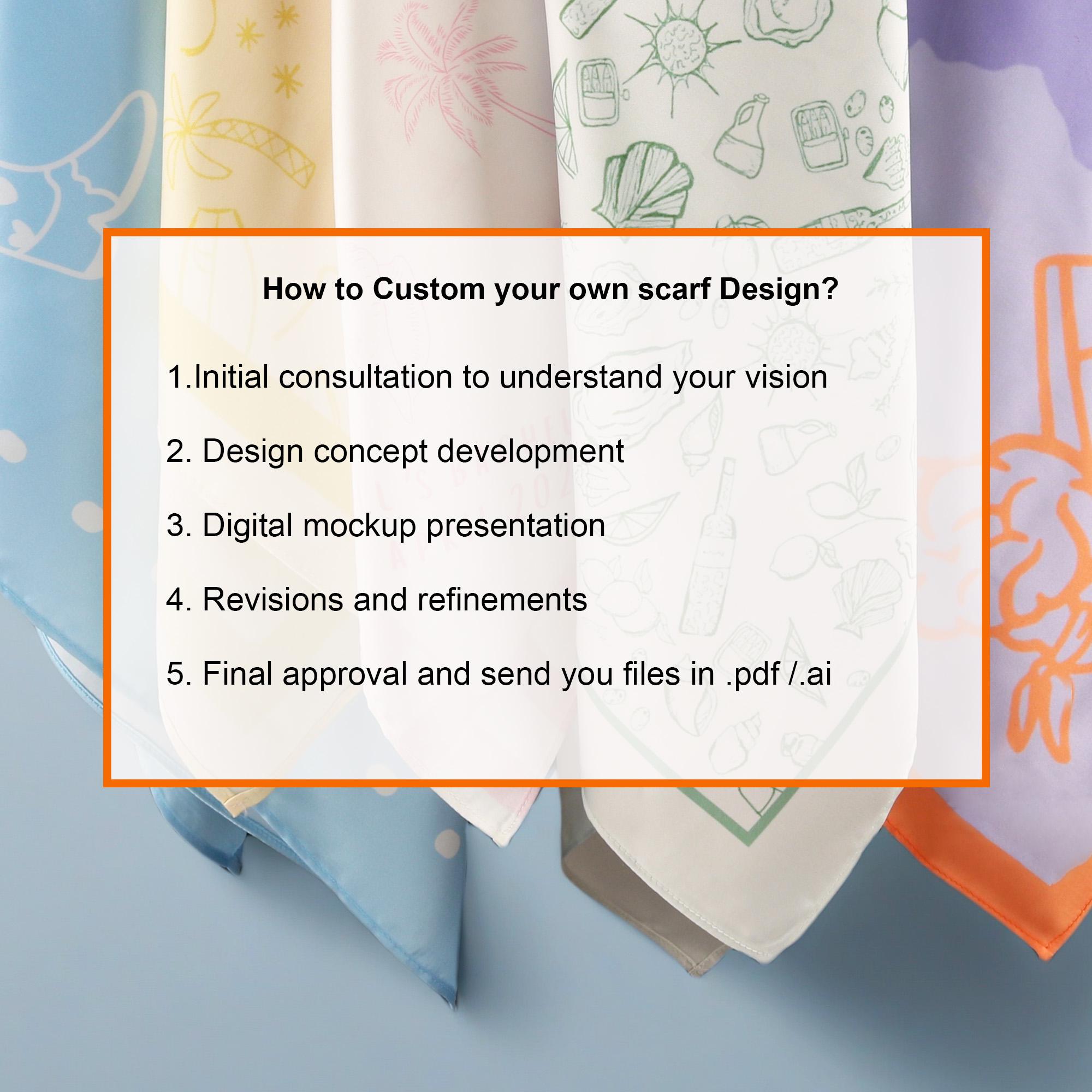 Scarf Design Service, Design Your Own Scarf, Custom Bandana, Digital ...