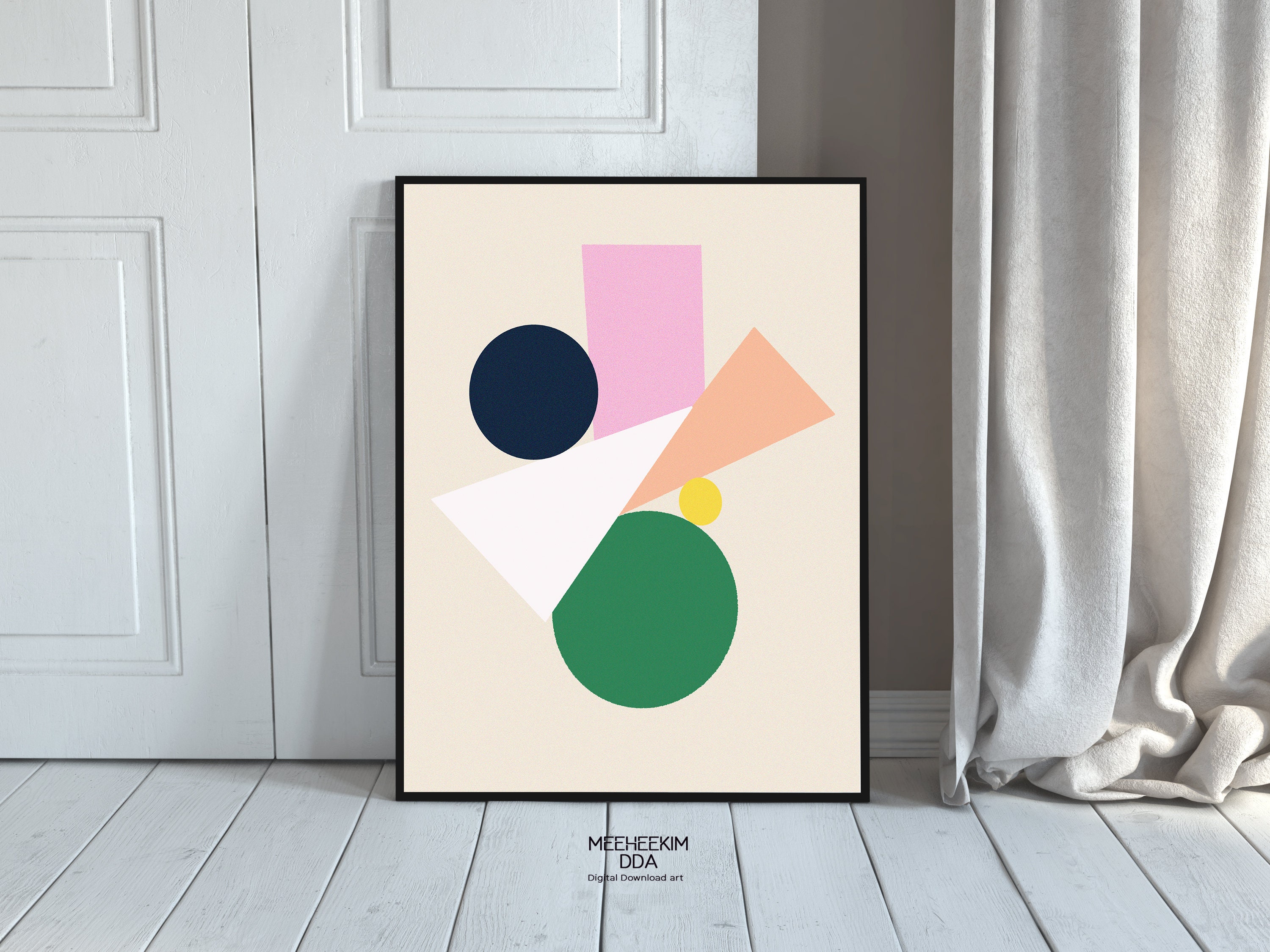 Abstract Shapes Print Wall Artprintable Abstract Digital - Etsy