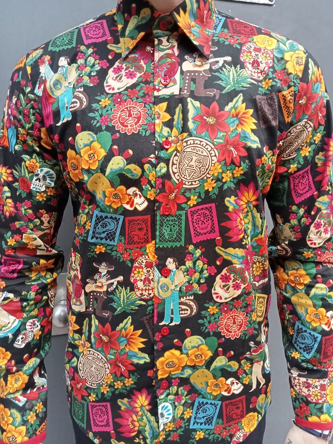 Masquerade, Slim Fit Mens Button up Shirt - Etsy