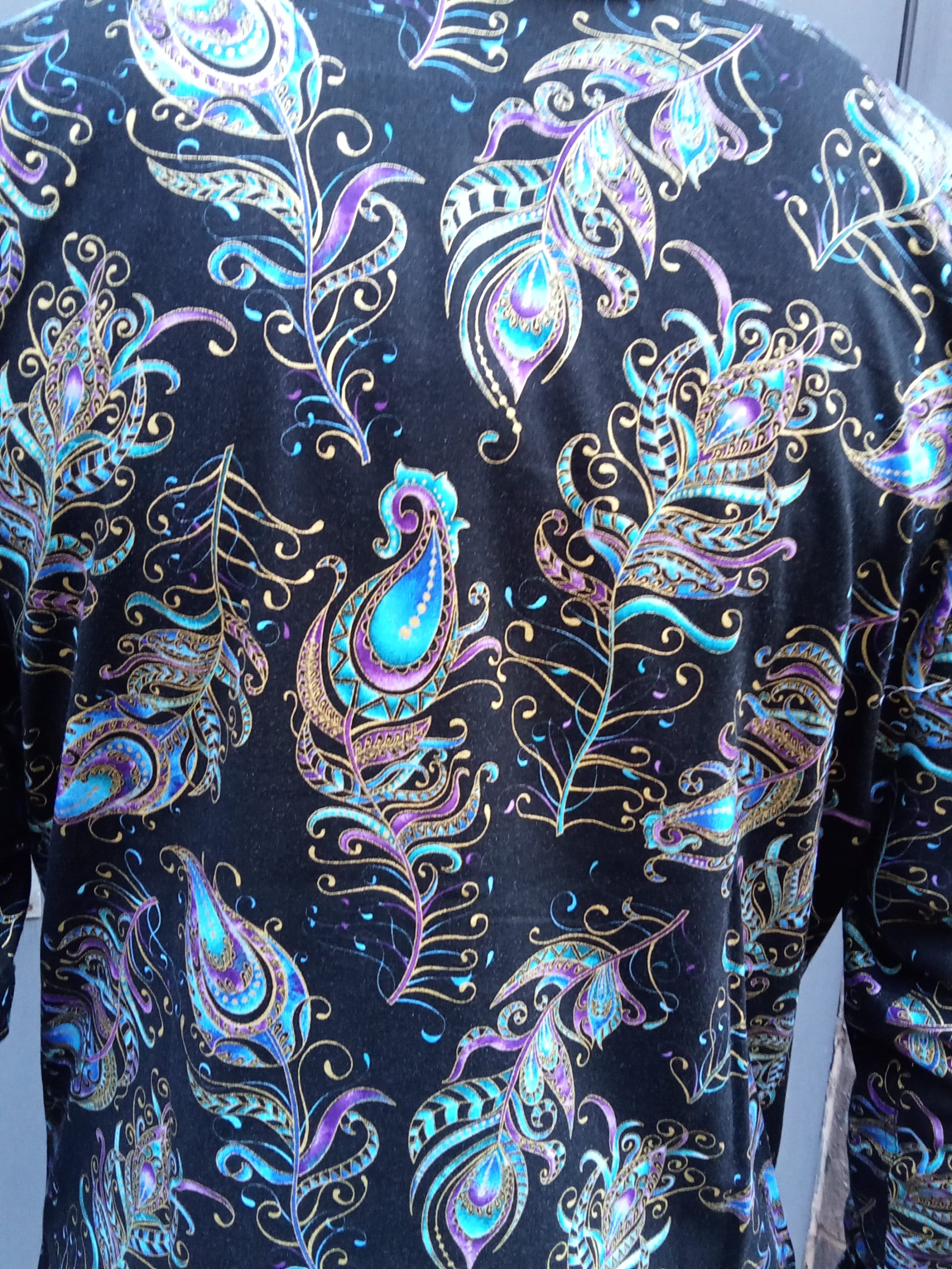 Gold/purple Feathers, Slim Fit Men's Button up Shirt - Etsy