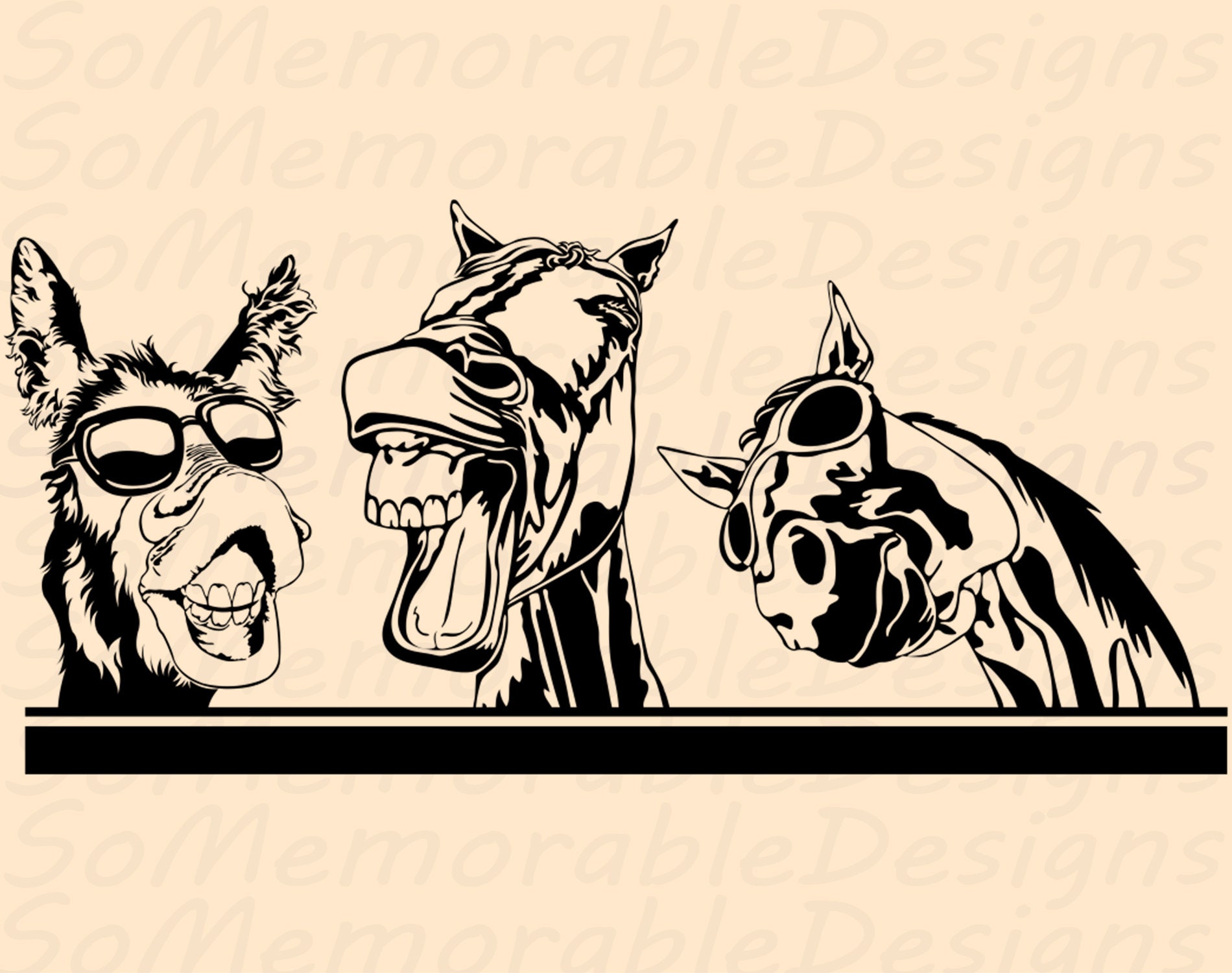 Donkeys Svg, Donkeys Svg File for Cricut, Donkeys Print Tshit Design ...