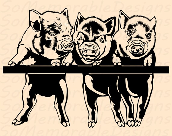 Pig Svg Cut Files for Cricut Pig Svg Design Farmhouse Vector - Etsy Finland