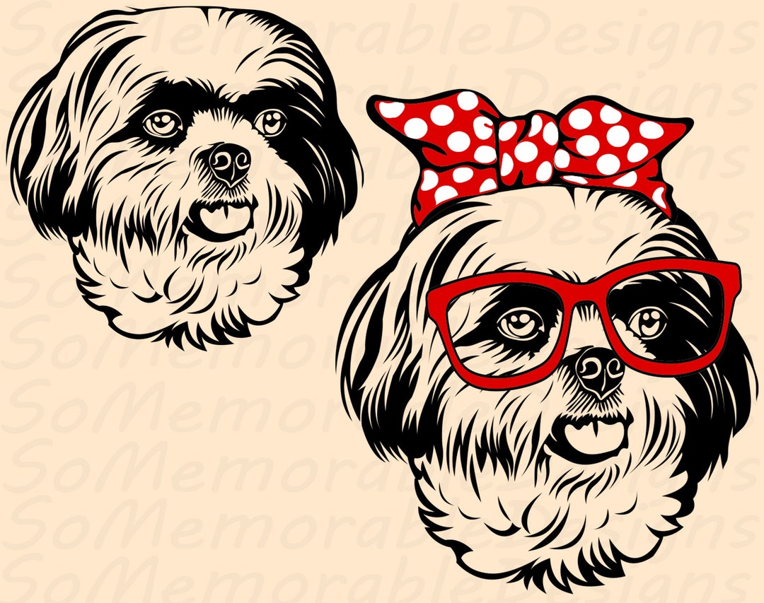 Shih Tzu svg, Shih Tzu svg archivo para cricut, diseño de camiseta ...