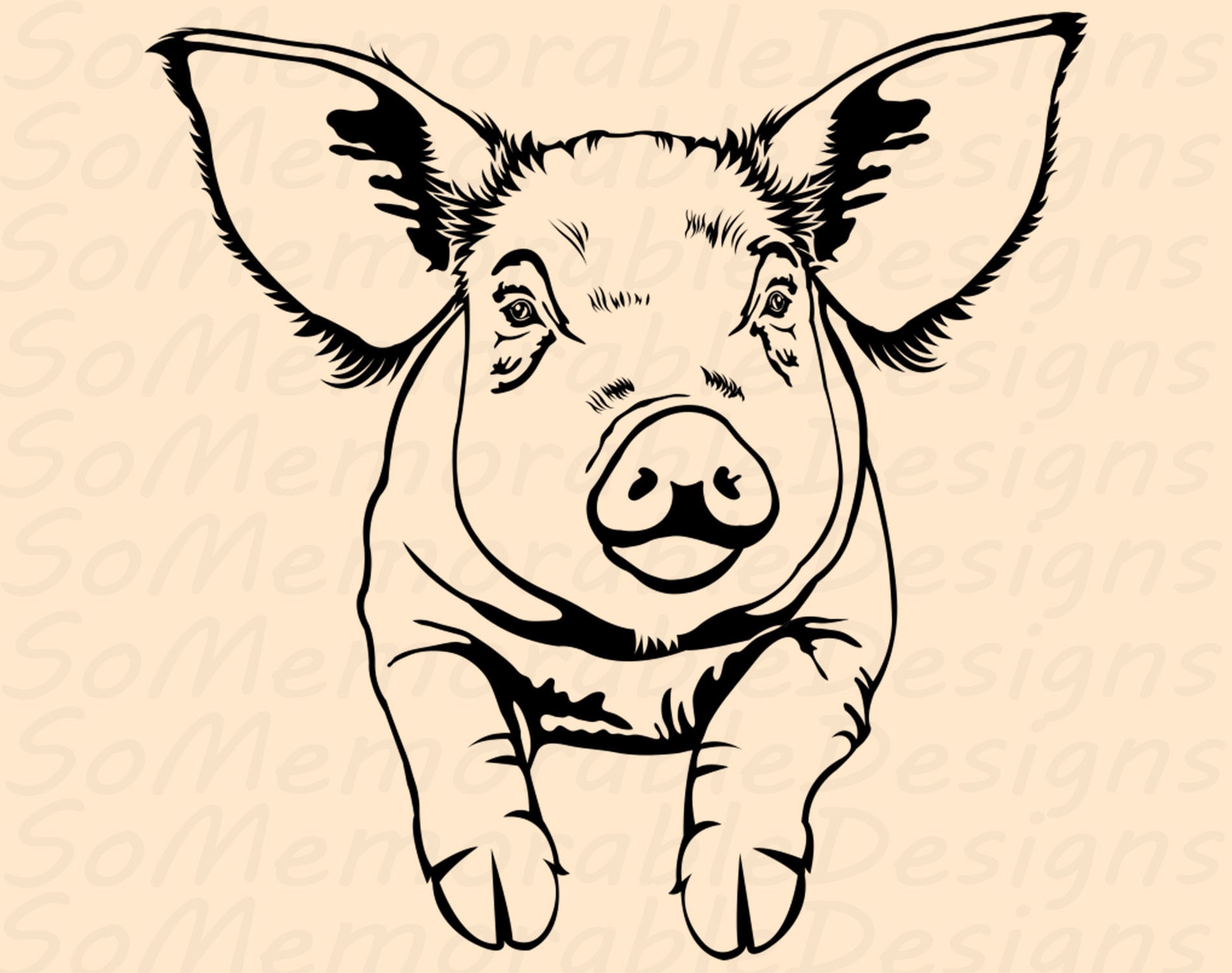 Pig Svg Cut Files for Cricut, Pig Svg Design, Farmhouse Vector Files - Etsy