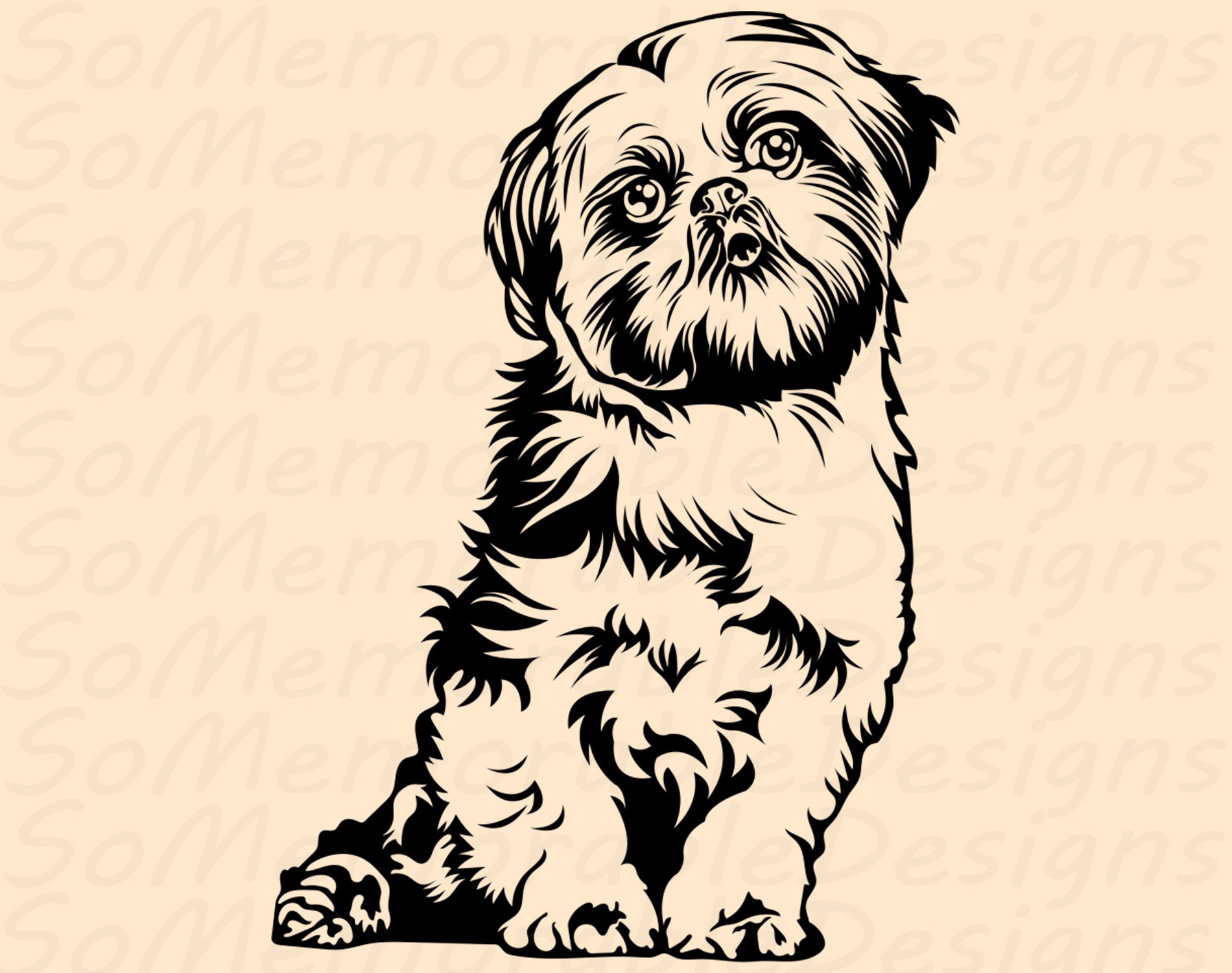 Shih Tzu Svg, Shih Tzu Svg File for Cricut, Shih Tzu Printable Tshirt ...