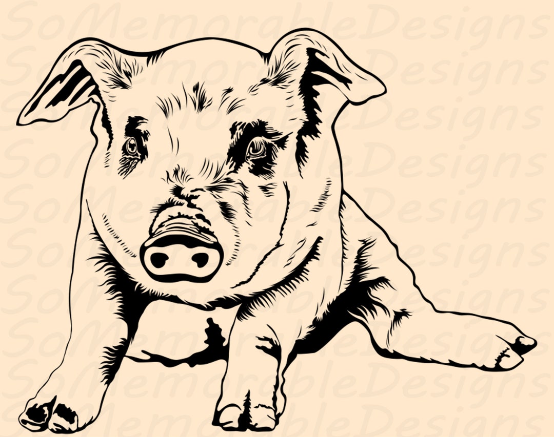 Pig Svg Cut Files for Cricut, Pig Svg Design, Farmhouse Vector Files - Etsy