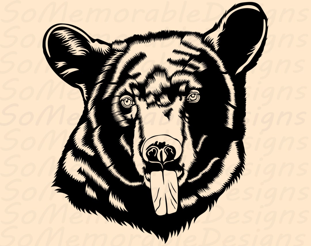 Black Bear Svg, Black Bear Svg Design, Black Bear Cut File for Cricut ...