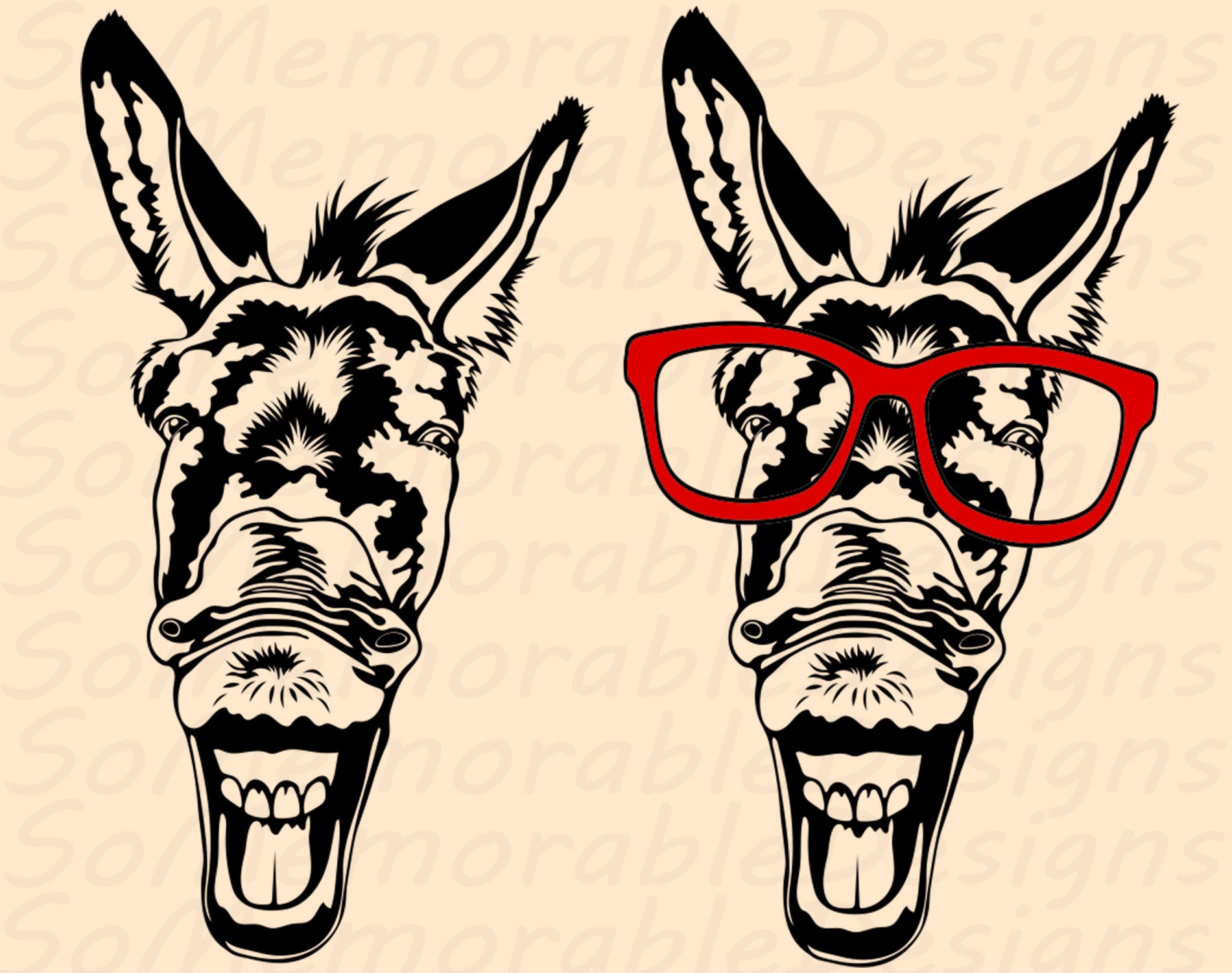 Donkeys Svg, Donkeys Svg File for Cricut, Donkeys Printable Tshirt ...
