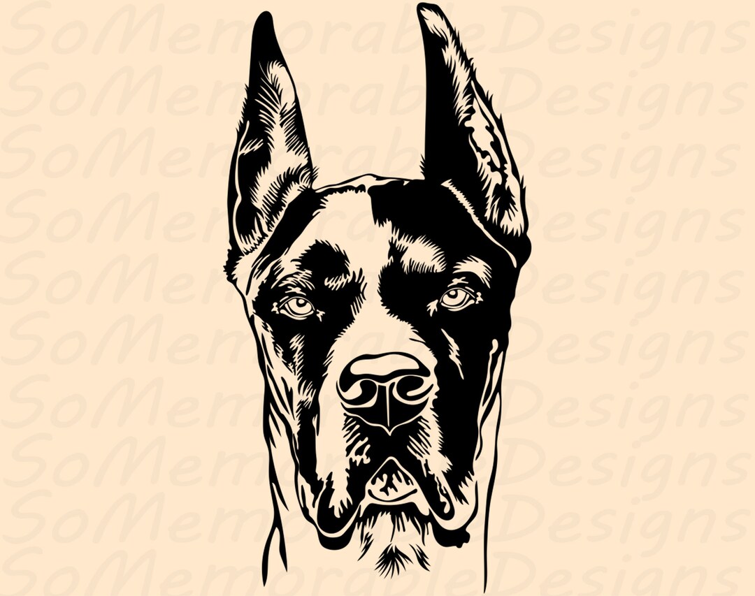Great Dane Svg, Great Dane Svg File for Cricut, Great Dane Printable ...