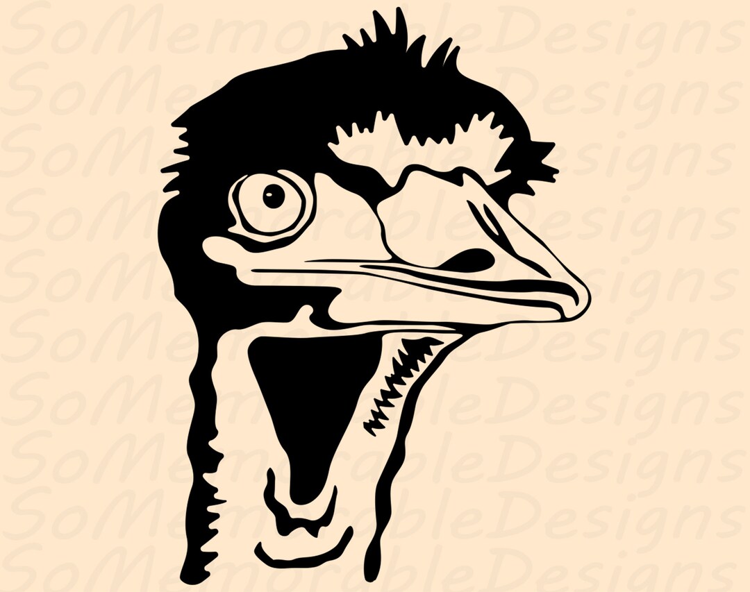 Emu svg, Emu svg archivos, Emu svg design, Emu cut file, Emu clipart ...