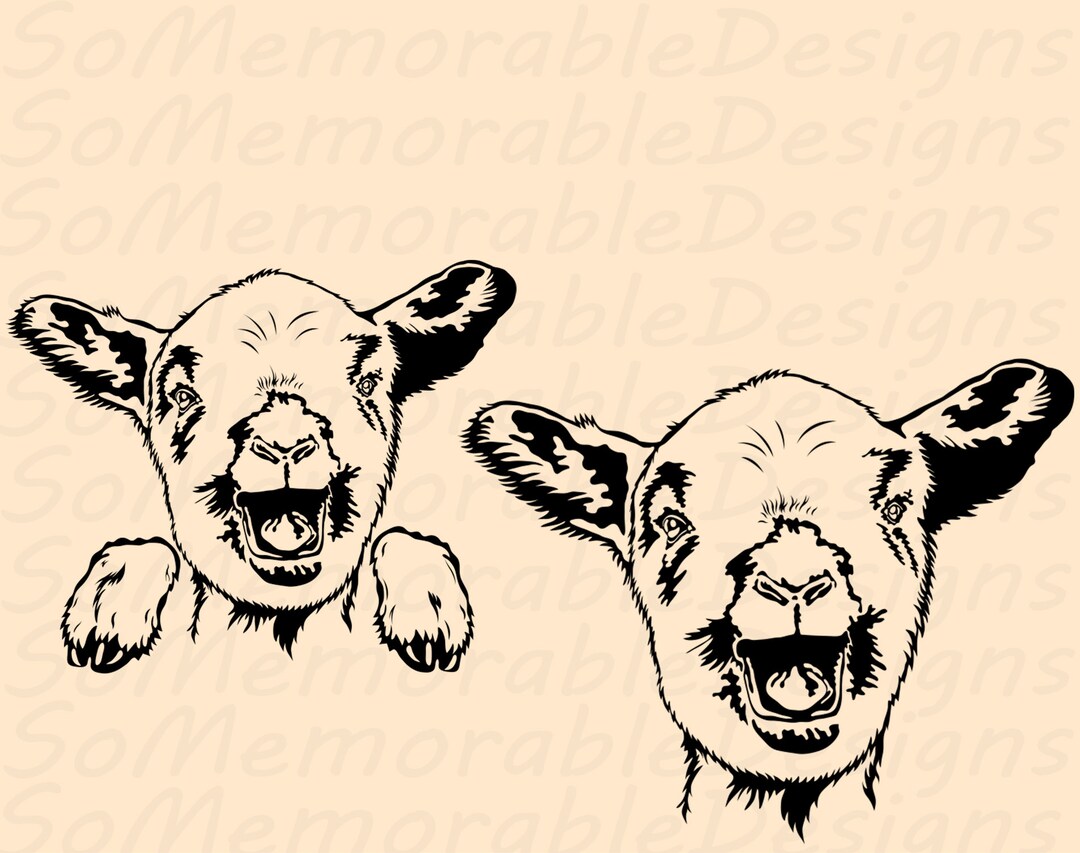 Cute Goats SVG Cut File, Goats SVG Design - Etsy
