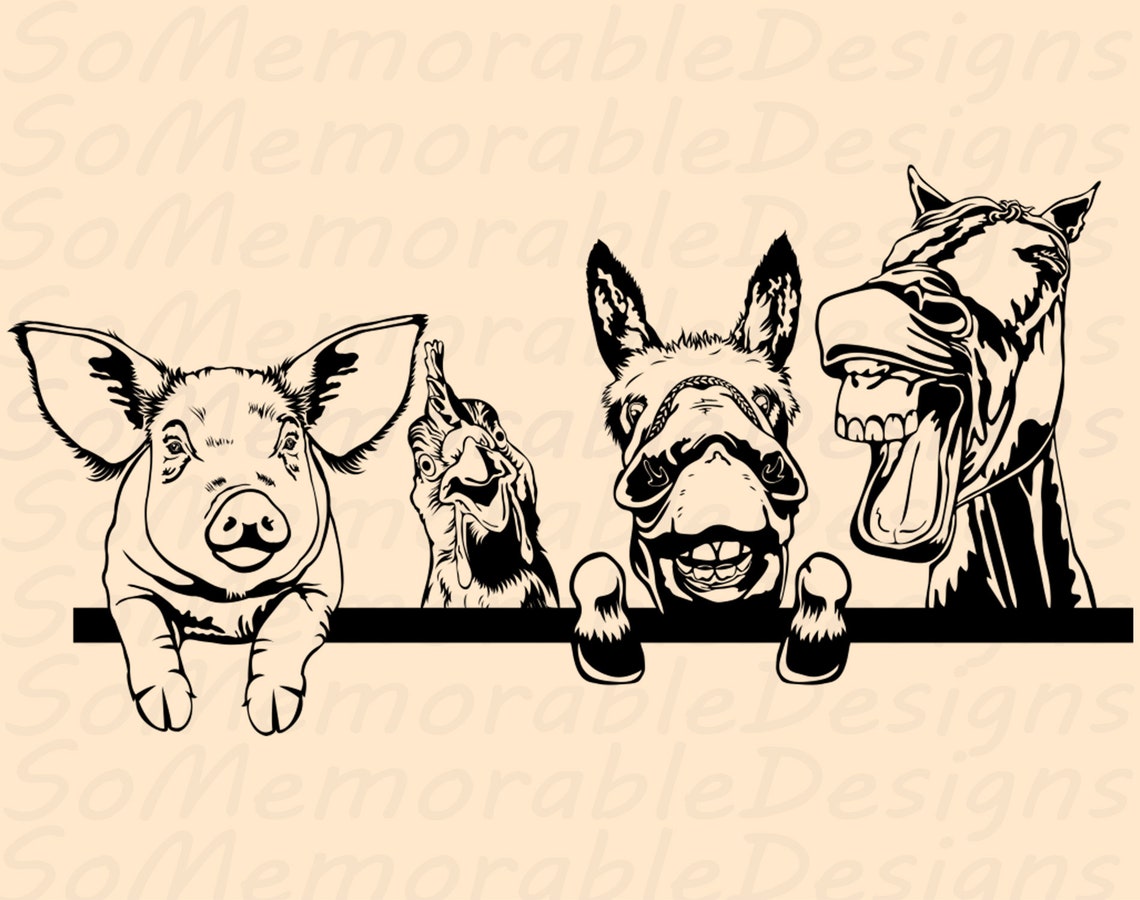 Farm Animals Svg, Farm Animals Svg File for Cricut, Farm Animals Print ...