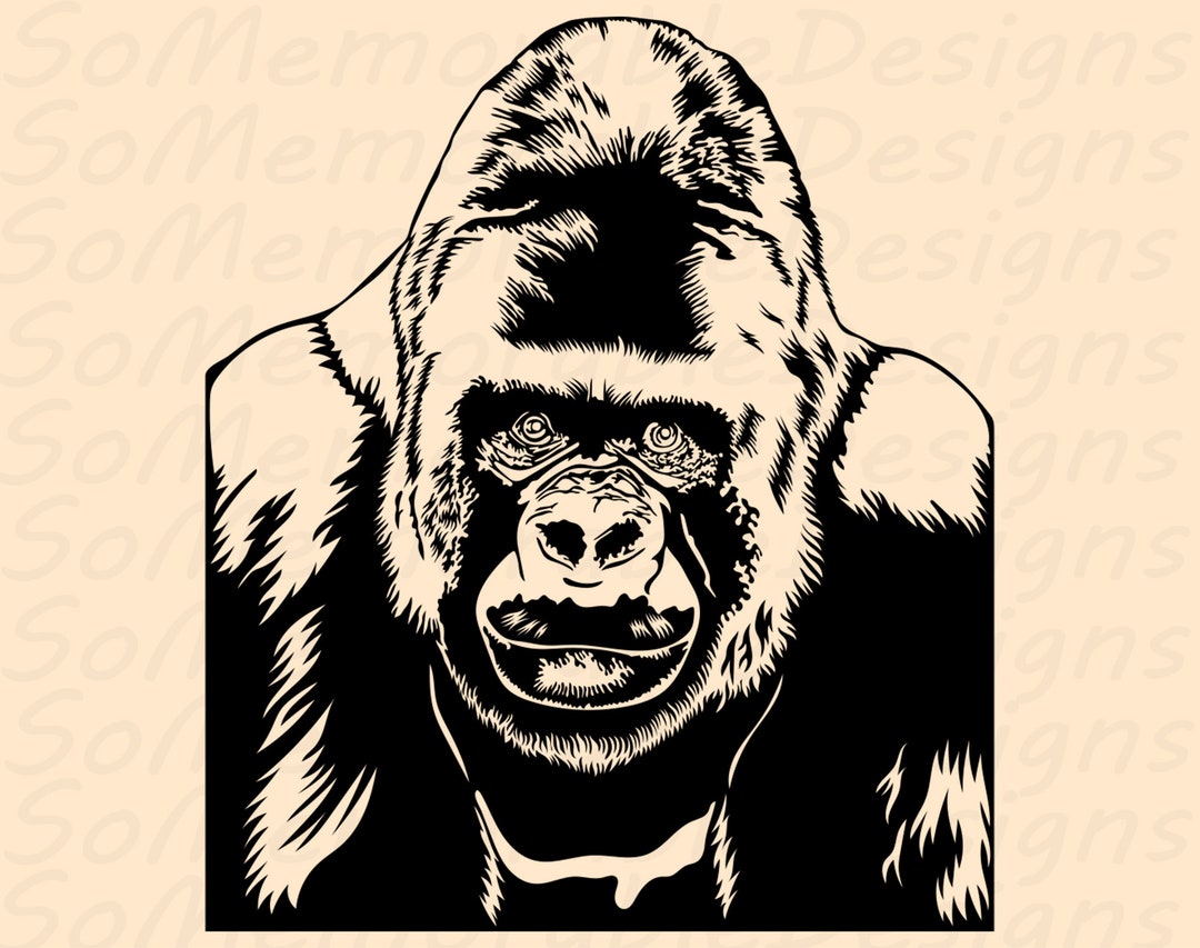 Gorilla Svg, Gorilla Svg File for Cricut, Gorilla Printable Tshirt ...