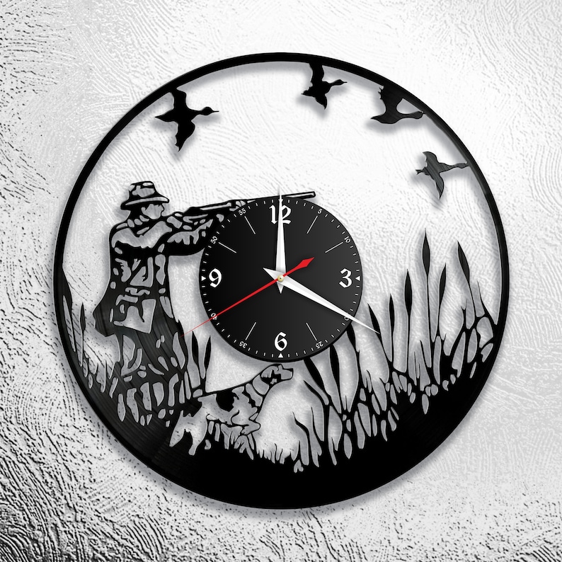 Hunter hunting collections svg clock vinil records Wall | Etsy