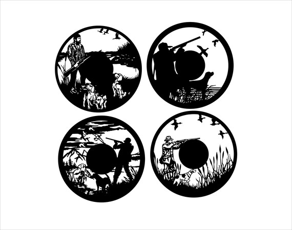 Hunter hunting collections svg clock vinil records Wall | Etsy