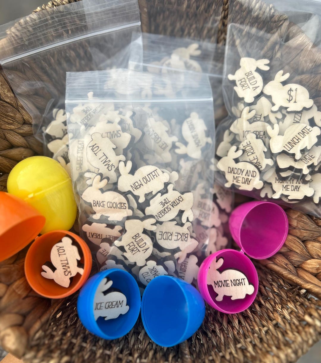 Easter Bunny Shaped Tokens | Easter Tokens | Easter Egg Tokens | Easter ...