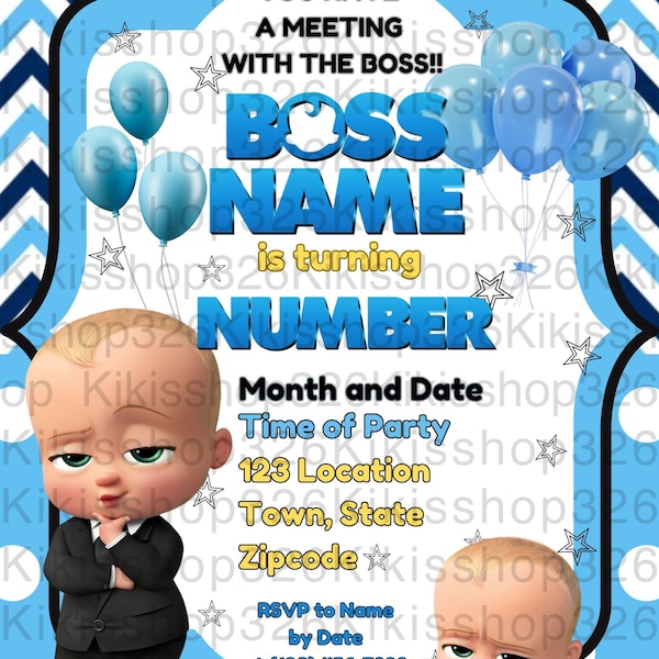 Boss Baby Invitation - Etsy