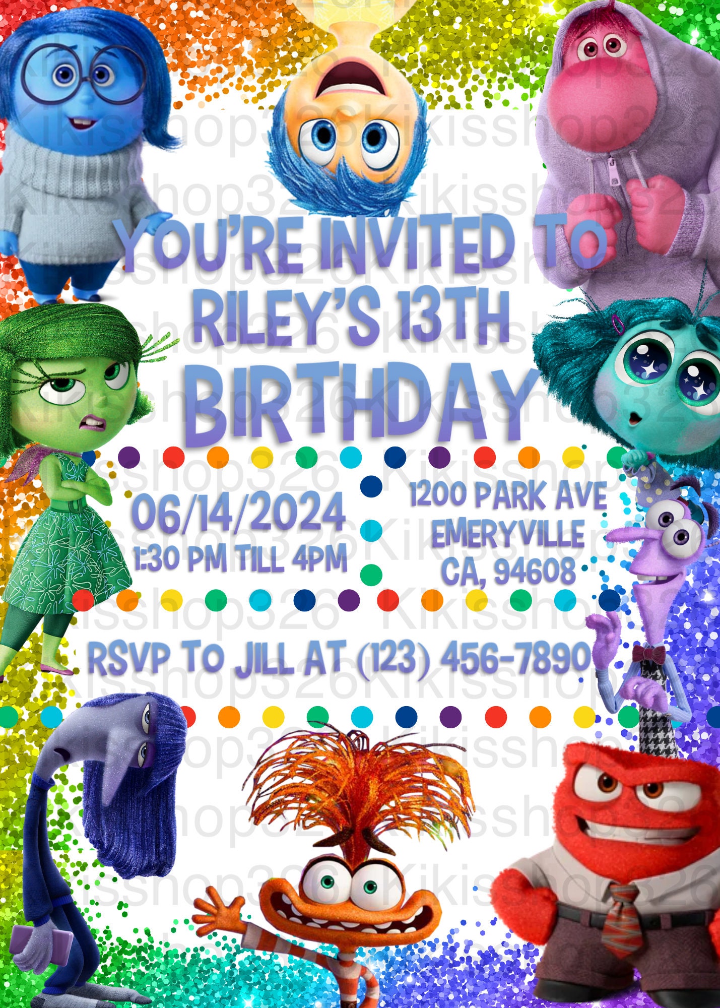 Inside Out Digital Invitation - Etsy