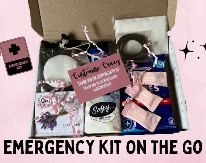 Emergency Kit on the Go Convenient Bag With Personal Care & First Aid Travel Essentials ...