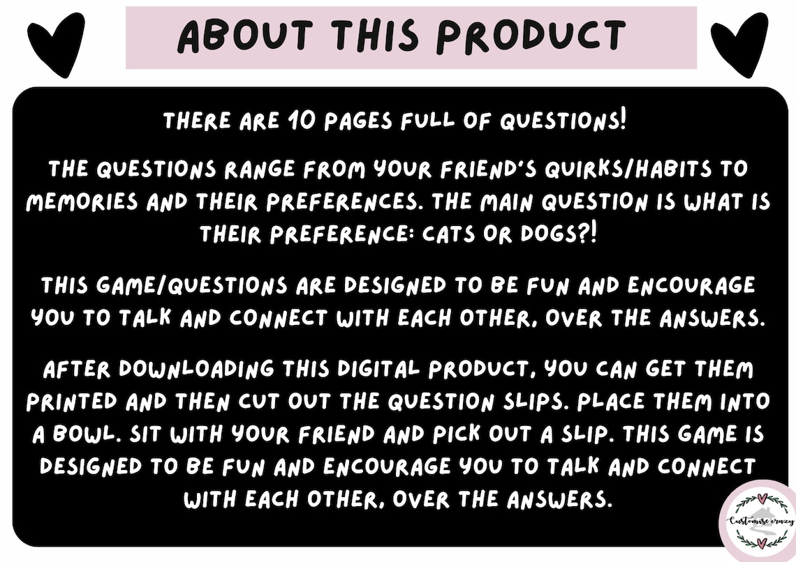 100 How Well Do You Know Your Friend Questions/digital Cards, Printable ...