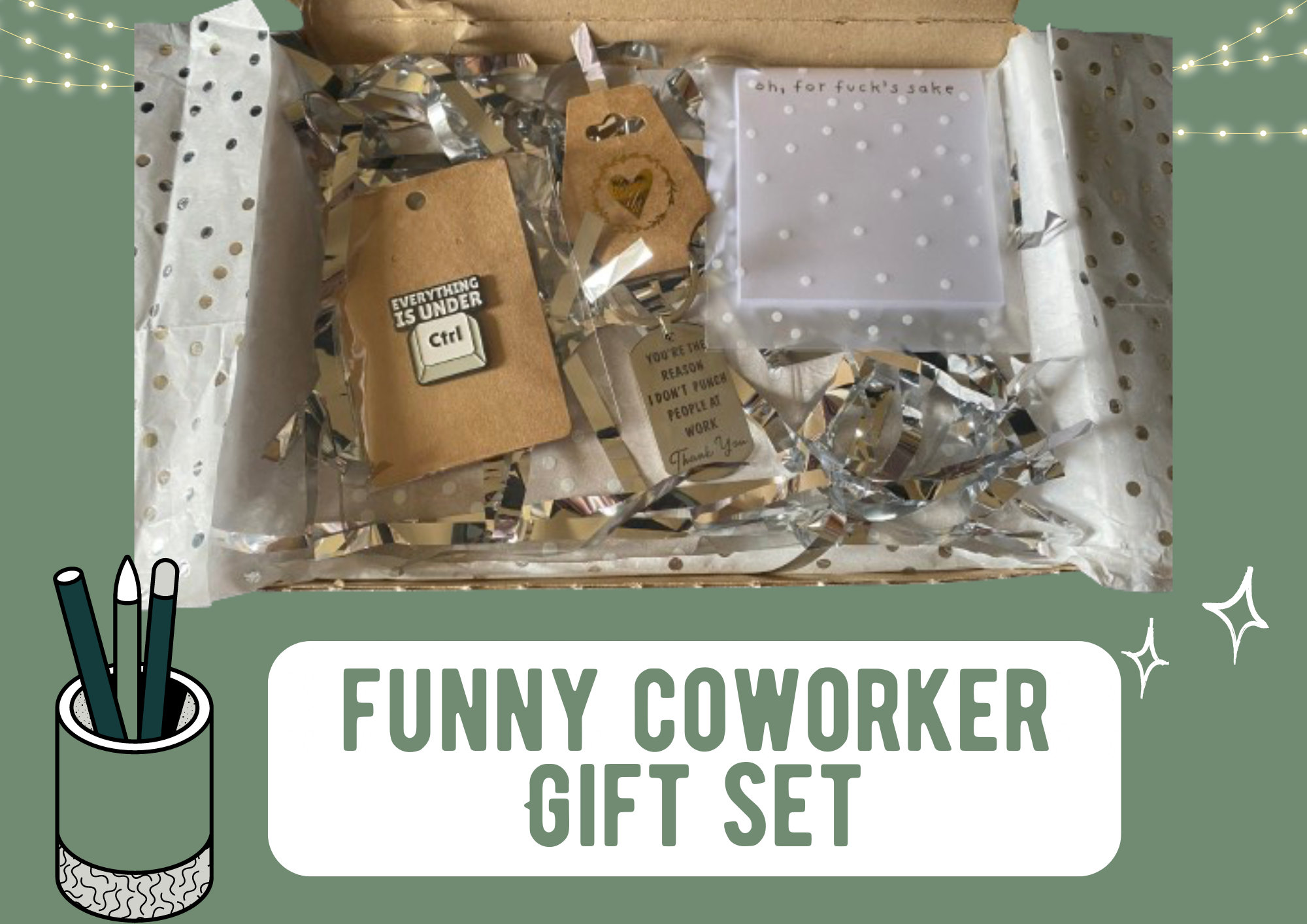 Funny Coworker Gift Letterbox Set: Work Survival Kit With Humorous ...