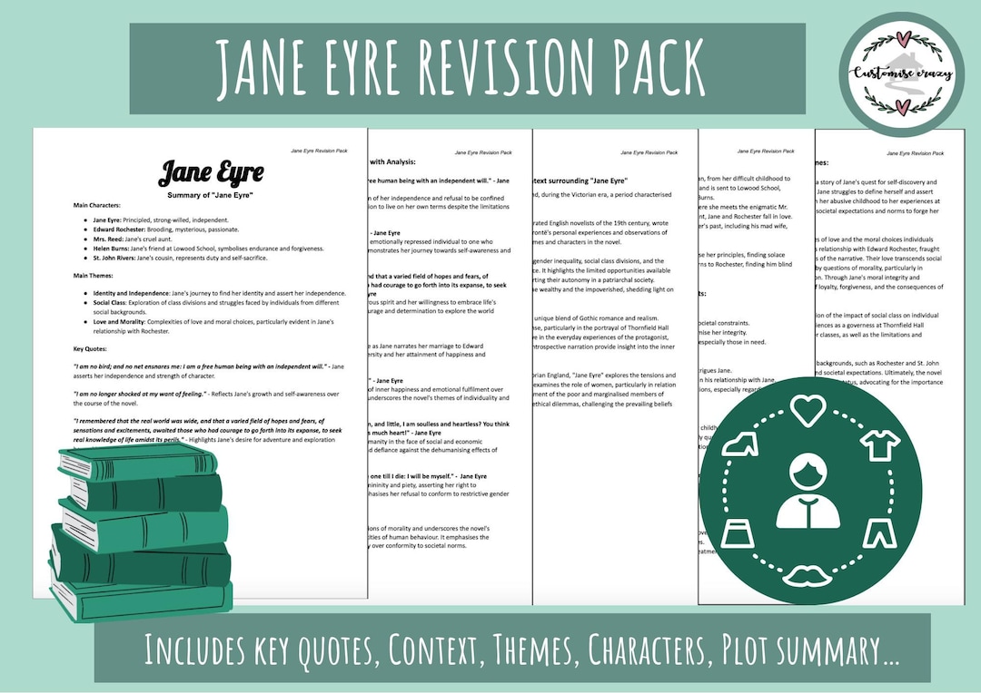 Jane Eyre Revision Guide English Literature GCSE Revision Character ...