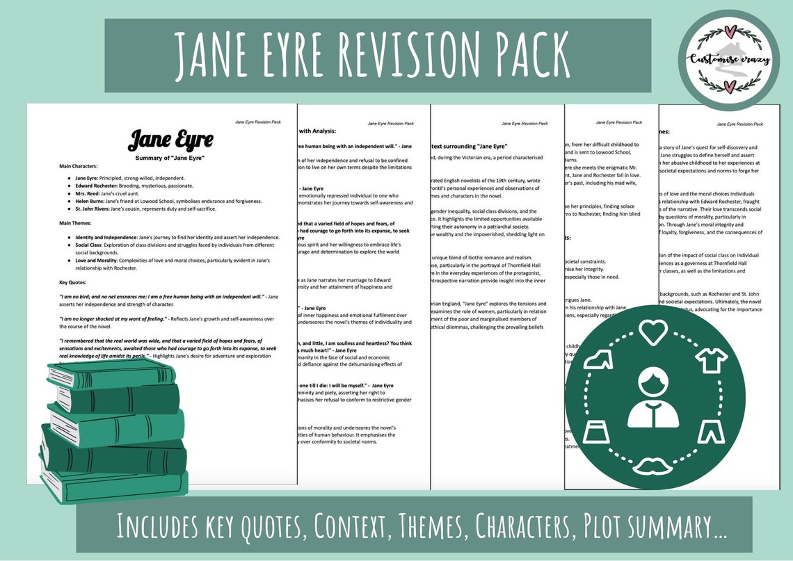 Jane Eyre Revision Guide English Literature GCSE Revision Character ...