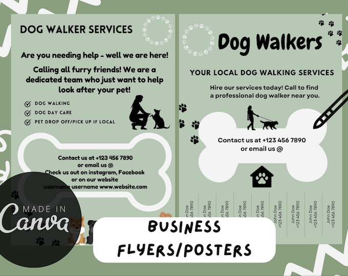 Printable Doggy Daycare Business Flyer Dog Sitting Flyer Dog Daycare ...