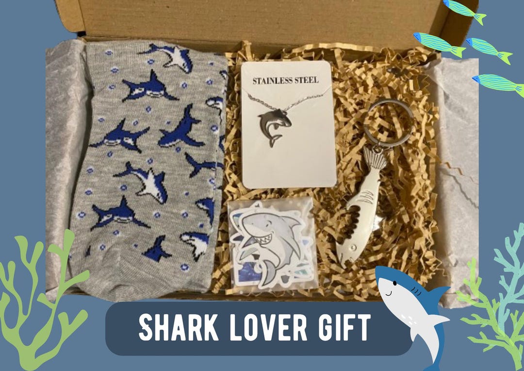 Shark Lover Gift Set | Ocean-themed Letterbox Gift With Necklace ...