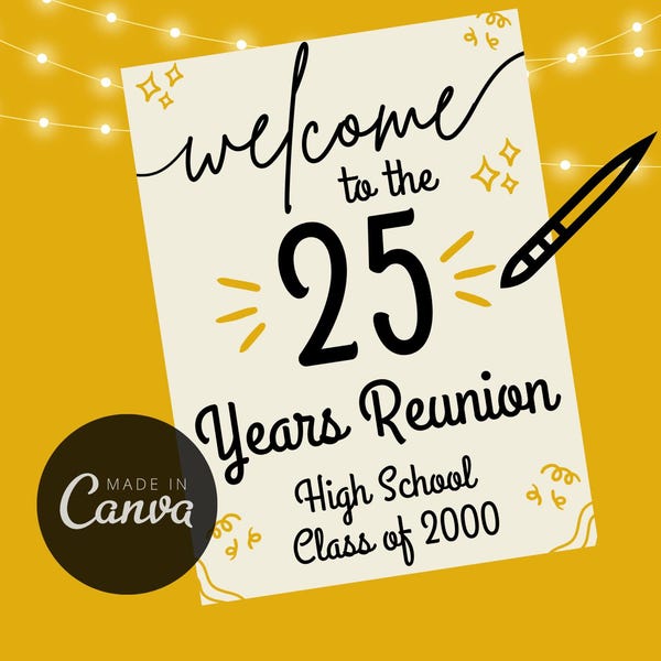 Class Reunion Welcome Sign - Etsy