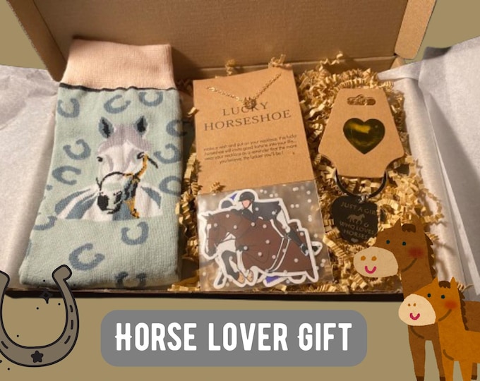 Horse Lover Gift Box Set - Horse Riding Theme Kit, Horse Birthday Gifts ...