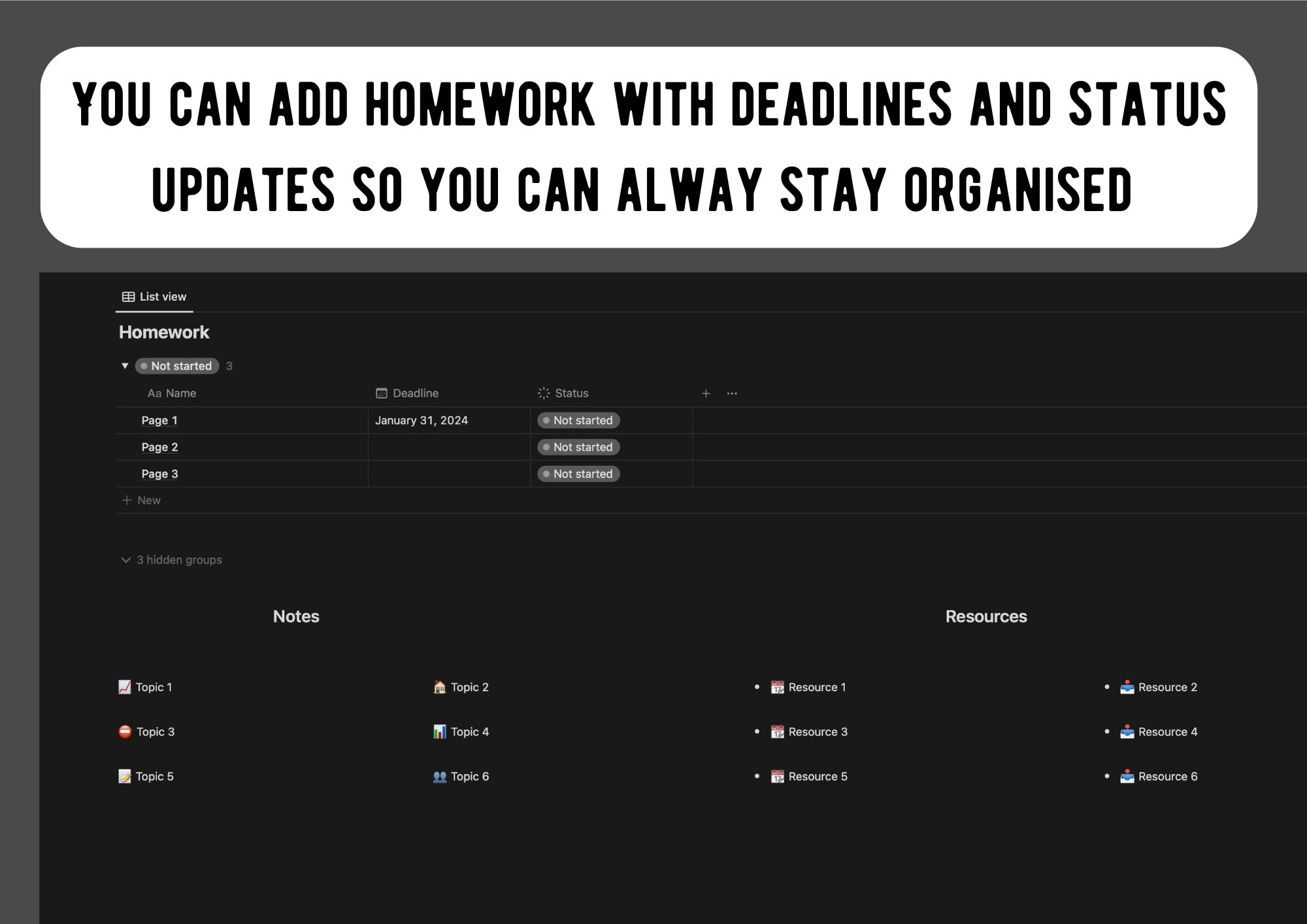 Notion A Level Planner for Sixth Form - Notion Student Revision Planner ...