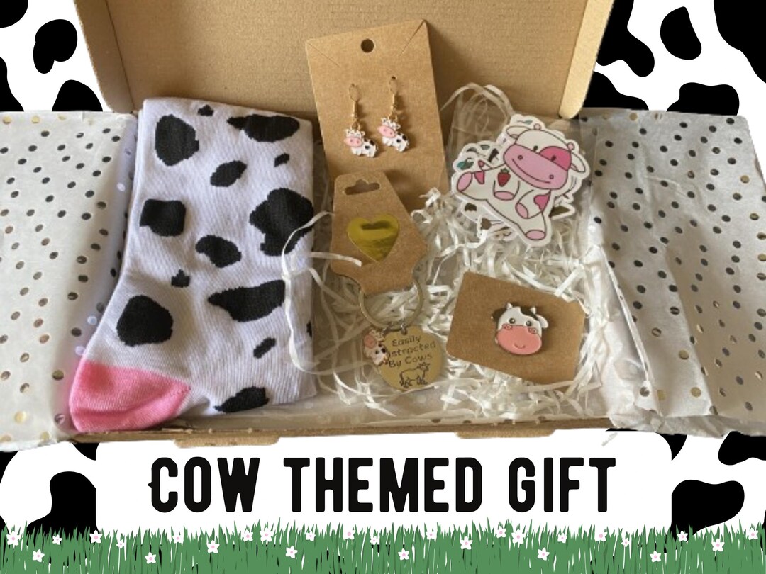 Cow Lover's Letterbox Gift Set | Cow Print Pamper Hamper Gift Set for ...