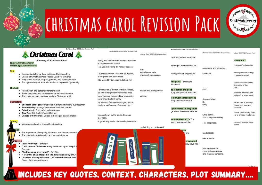 A Christmas Carol English Literature GCSE Characters, Themes & Context ...