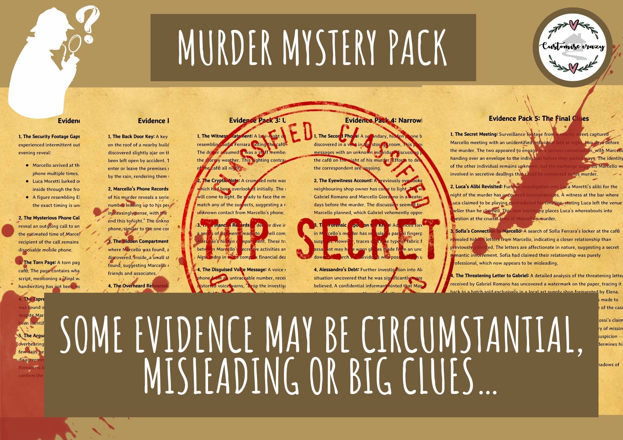 Murder Mystery Game - Coffee Shop Murder Mystery Kit - Interactive ...