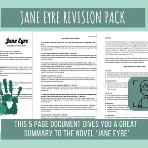 Jane Eyre Revision Guide English Literature GCSE Revision Character ...