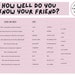 100 How Well Do You Know Your Friend Questions/digital Cards, Printable ...