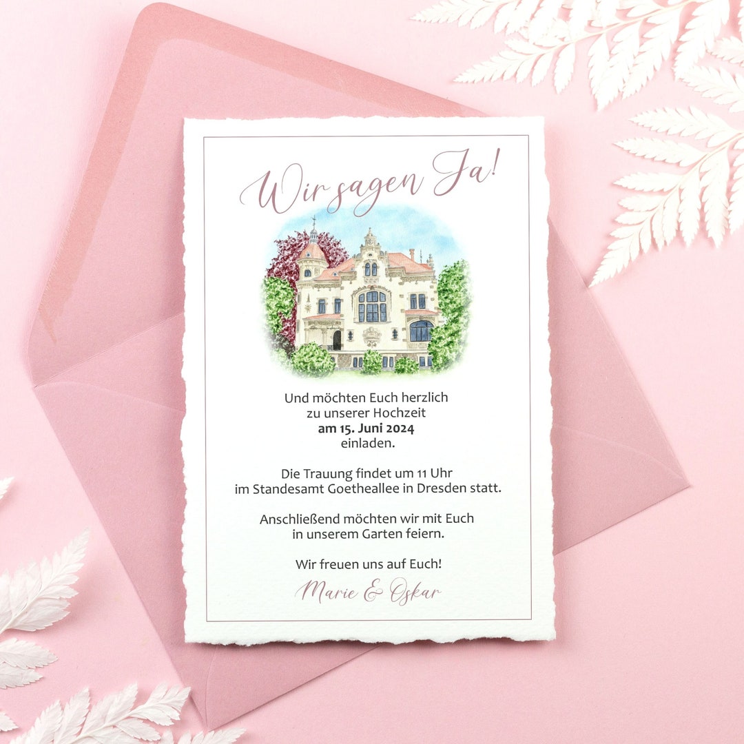 Individuelle Einladungskarte Oder Save the Date Für Eure Hochzeit ...