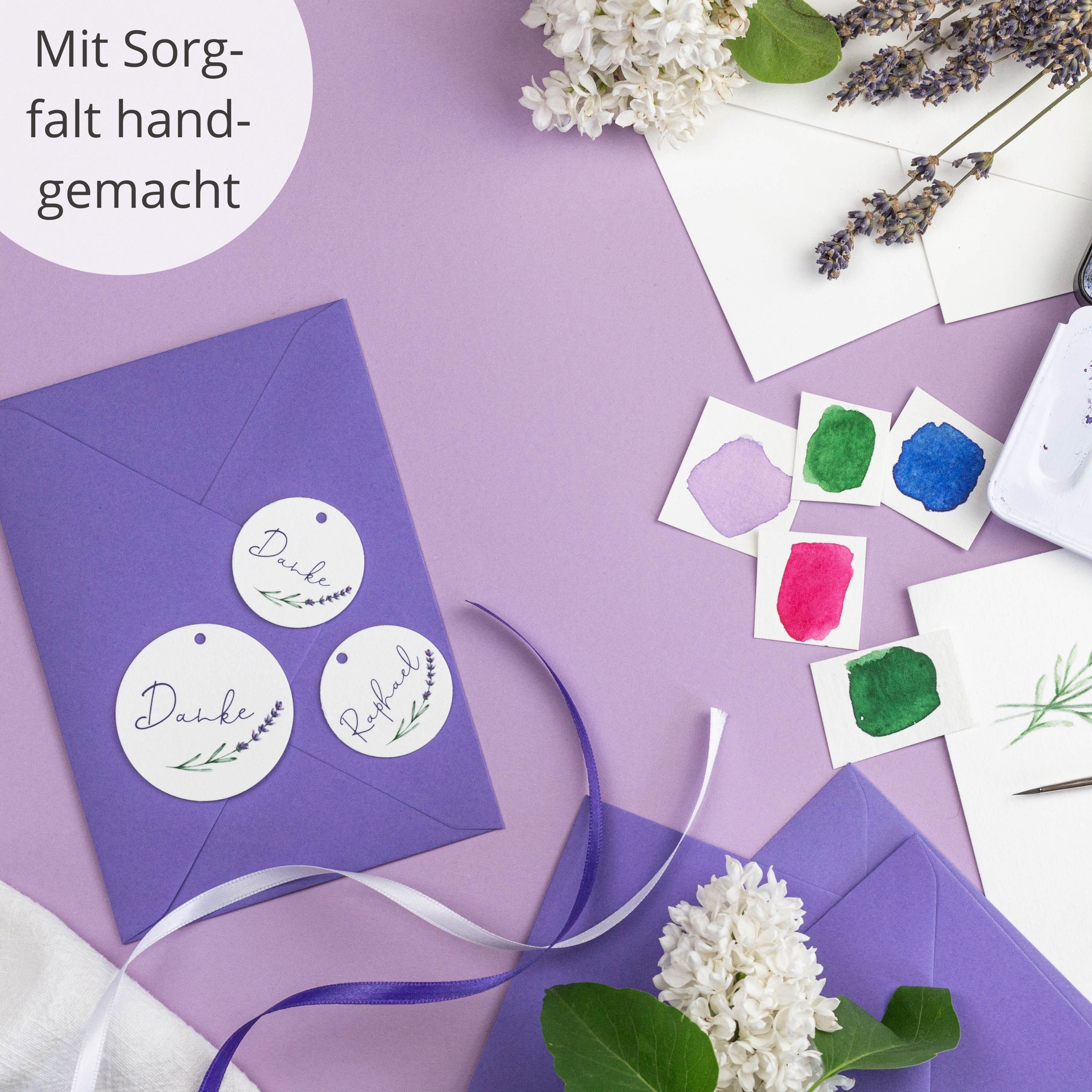 Anhänger für Hochzeit, Taufe oder Feier im Sommer mit Lavendel ...